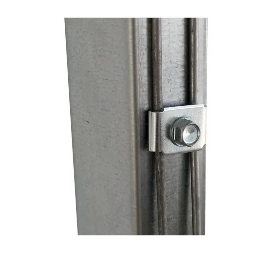 Clema fixare gard zincata 20x30 mm cu surub autoforant 6.3x25 mm
